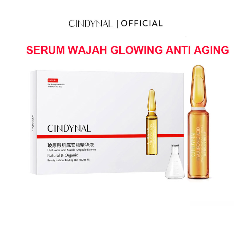 CINDYNAL - 1 Box isi 7 Ampul Serum Wajah Glowing Hyaluronic Acid ...